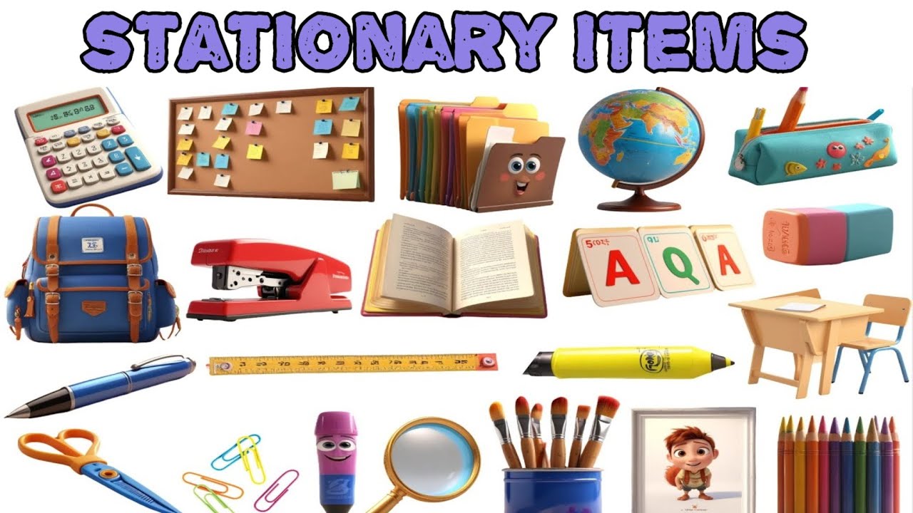 CLASSROOM OBJECTS | STATIONARY ITEMS |Classroom Objects Vocabulary ...