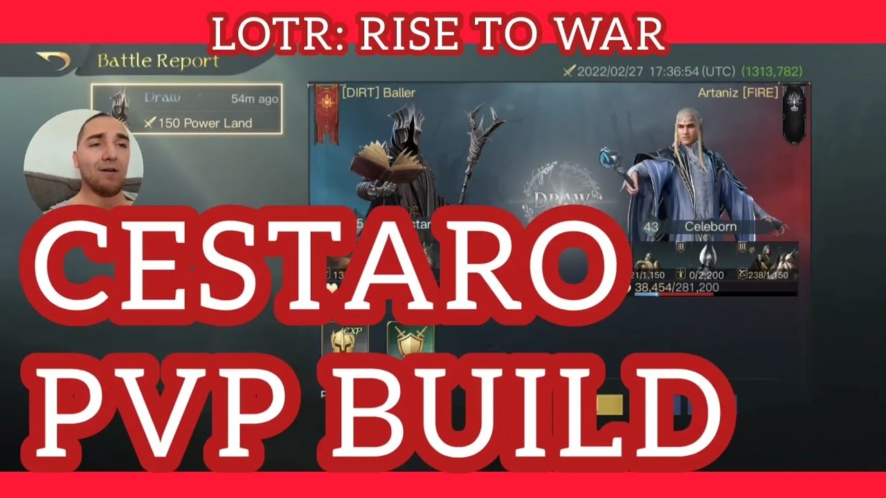 CESTARO PvP Build - 182k Damage! LOTR: Rise to War - YouTube