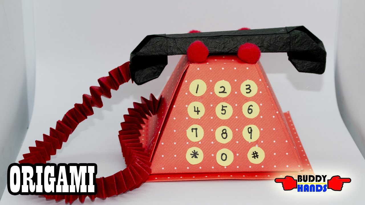 How to make easy ORIGAMI Antic Telephone(종이접기 옛날전화기) - YouTube