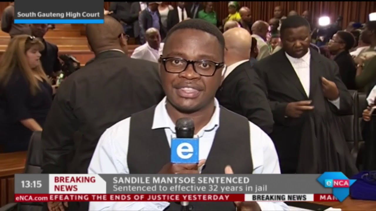 Sandile Mantsoe sentenced to an effective 32 years in jail - YouTube