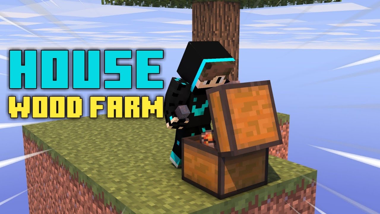 Minecraft One Block challenge || part-2 || house and wood farm built ...
