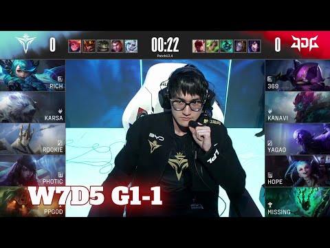 V5 vs JDG - Game 1 | Week 7 Day 5 LPL Spring 2022 | Victory Five vs JD Gaming G1 - YouTube