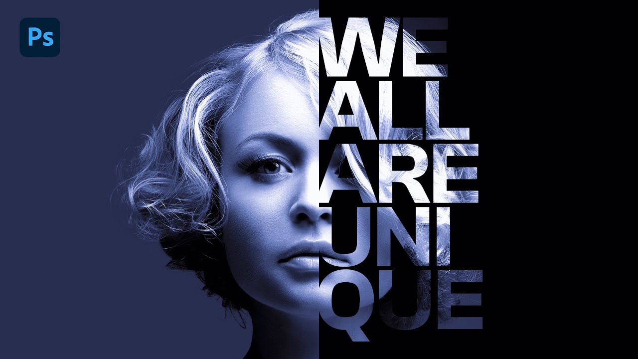 How to Create Text portrait Effect in Photoshop - Version 3 - YouTube