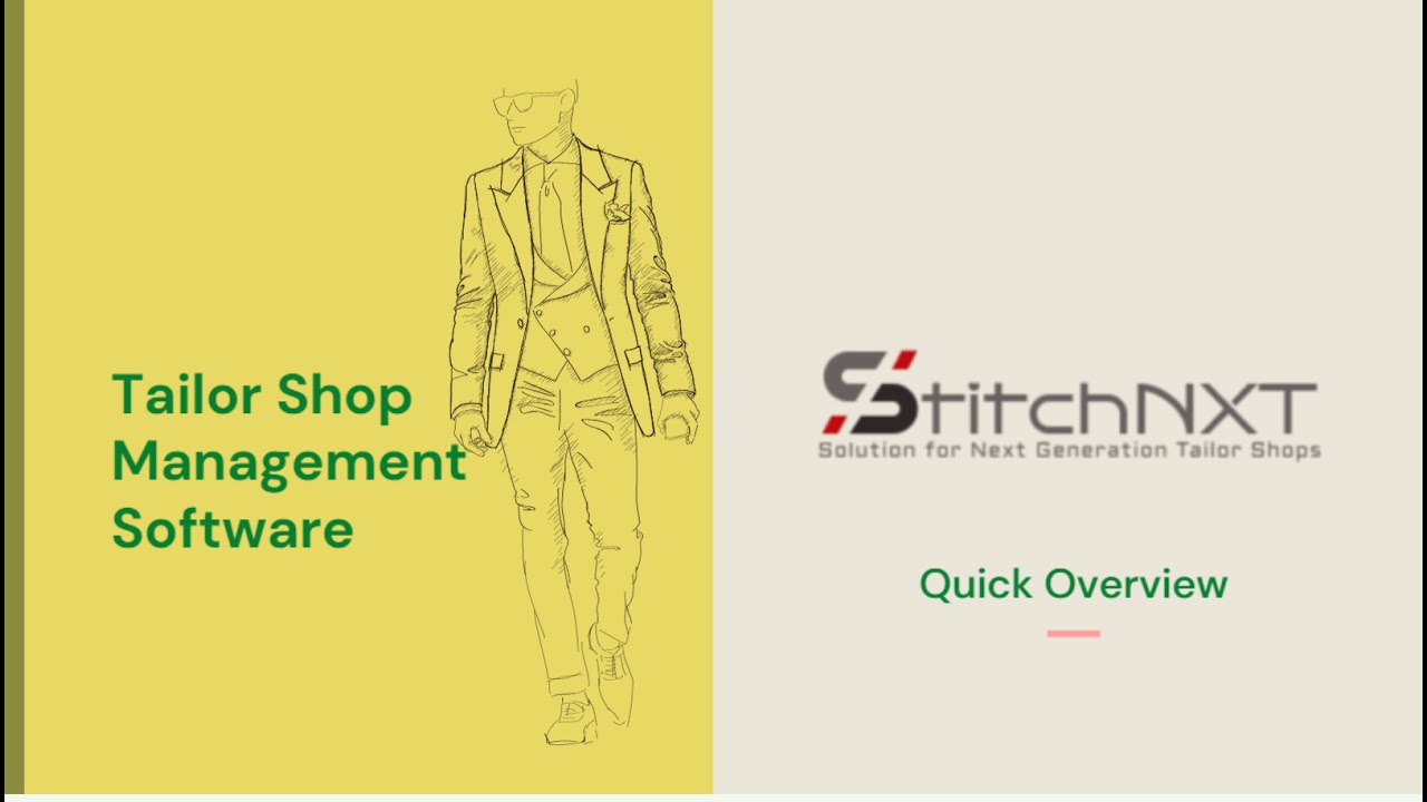 StitchNXT - Tailor Shop Management Software - Quick Overview - YouTube