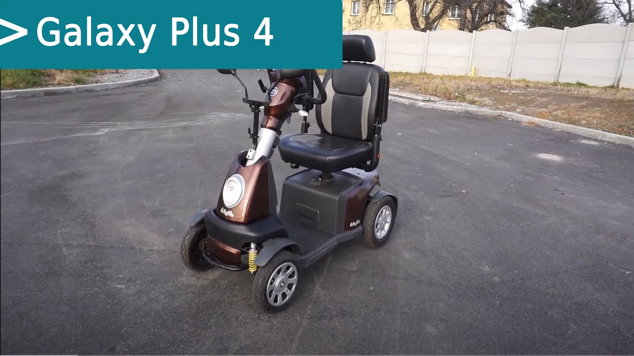 Excel Galaxy Plus 4 skuter wózek inwalidzki elektryczny pojazd medyczny - YouTube