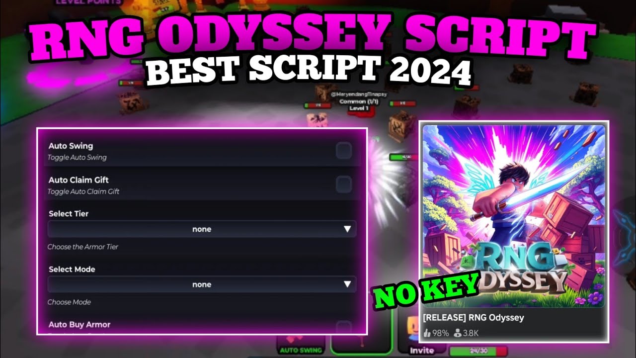 RNG ODYSSEY Roblox Script | AUTO SWING | AUTO CLAIM | | AUTO OBBY ...