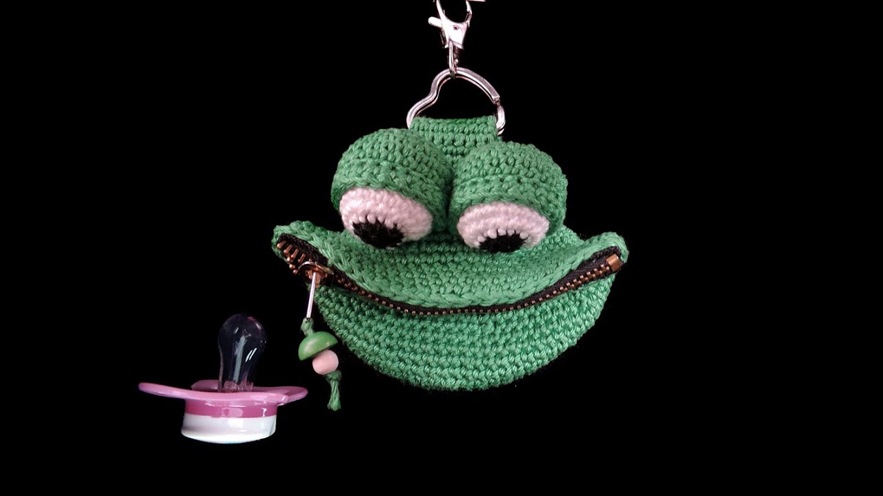 Geldbörse Monster-Frosch HÄKELN, CROCHET - YouTube