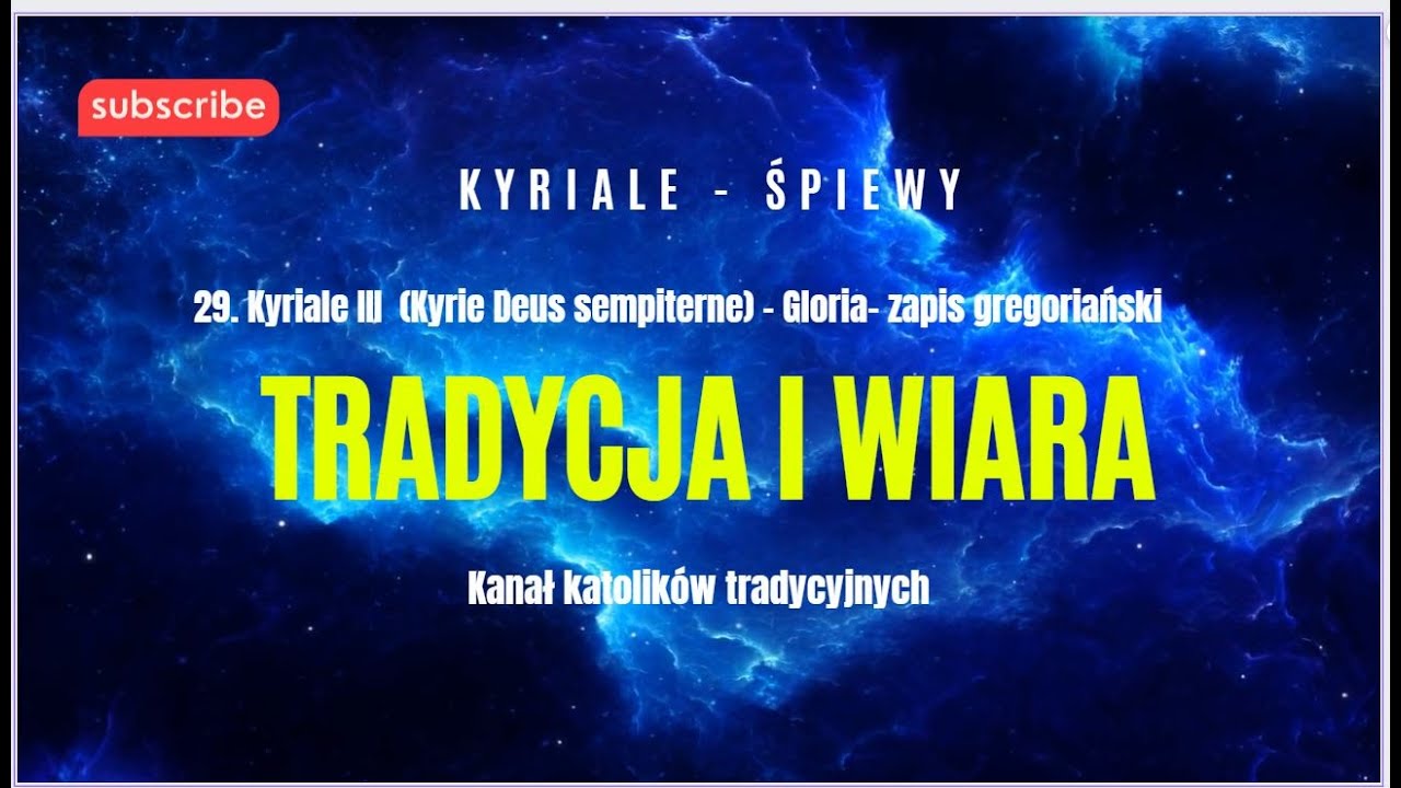 29) Kyriale III (Kyrie Deus sempiterne) - Gloria - zapis gregoriański ...