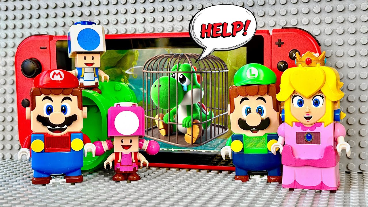 Lego Mario Bros try to save Yoshi! #legomario - YouTube