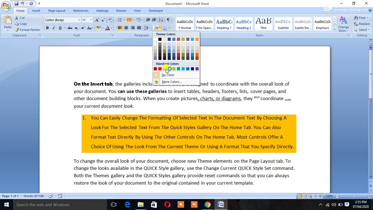 Winword 3 Day Classes में हमने Home Menu के Editing Option के बारे में ...