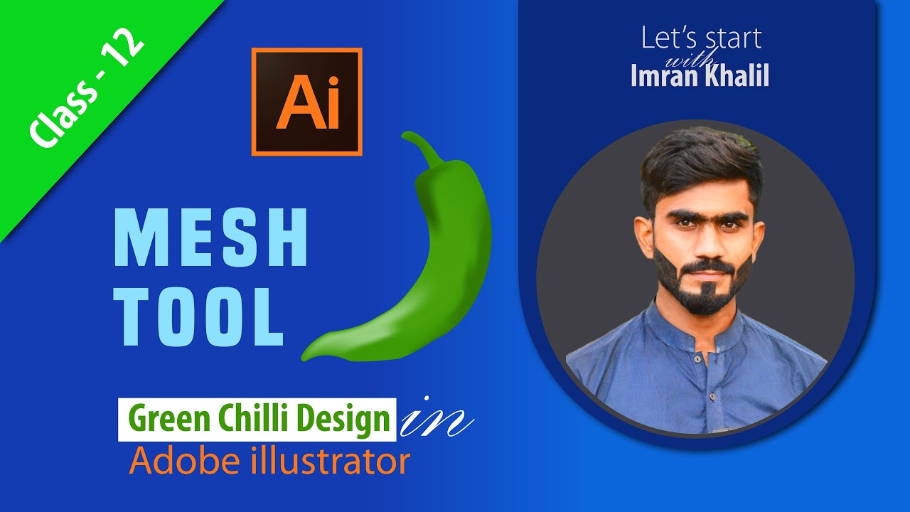 Adobe Illustrator, Class - 12 | Graphic Design Free Course | Mesh Tool ...