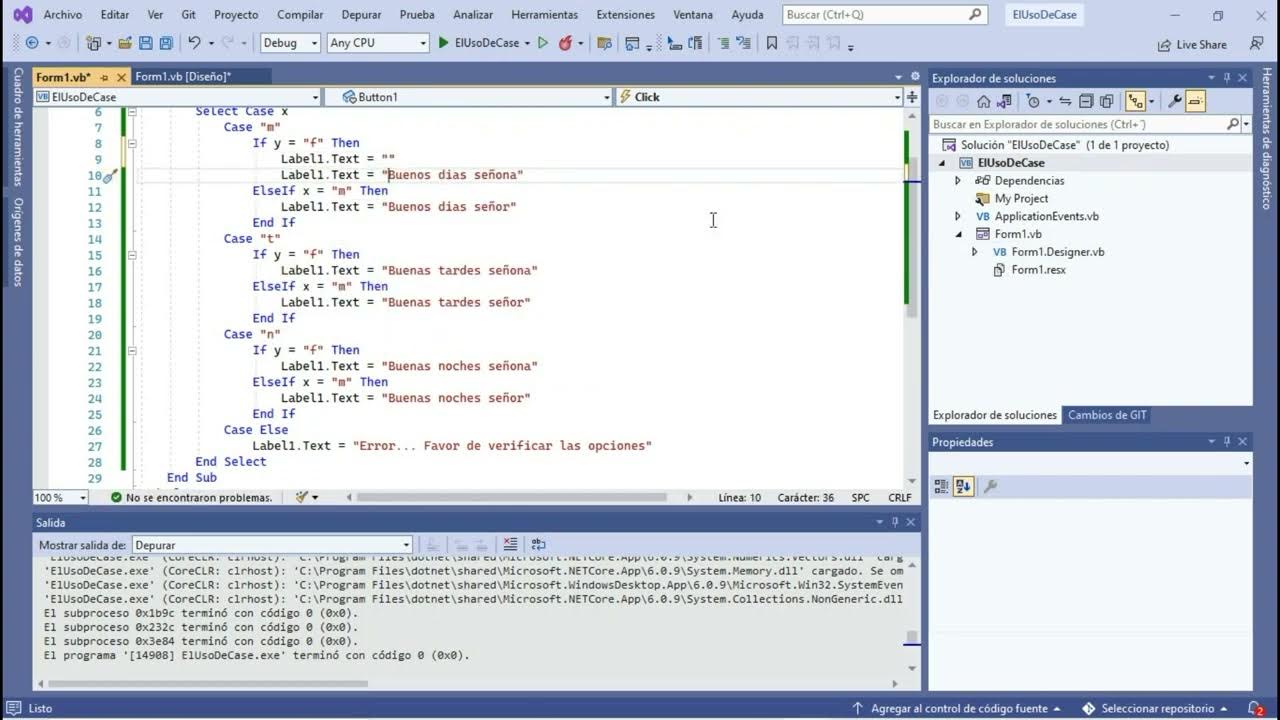 15 Ejemplo Windows form Uso de Select Case VB Net 2022 - YouTube