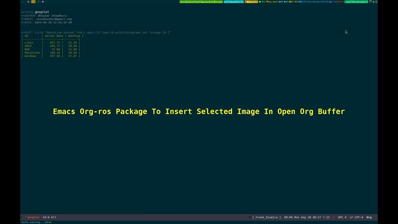 Emacs Org Ros Package Take Screenshot And Insert In Open Org Buffer 2024_09_30_08:26:58 - YouTube