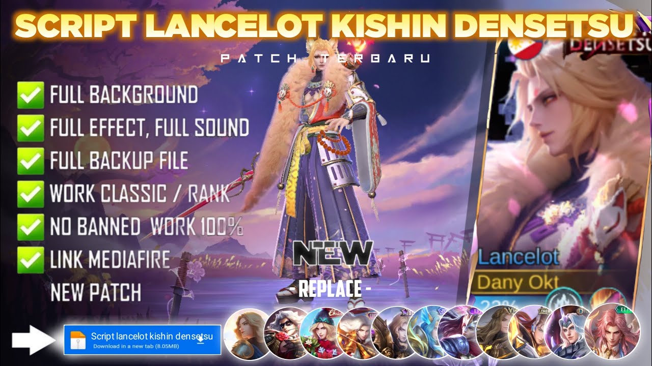 NEW - Script Skin Lancelot Kishin Densetsu No Password | Full Effect Voice | Patch Terbaru - YouTube