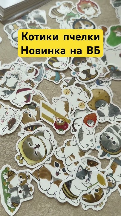 Новинка на ВБ. #кот #обзор #топ #наклейки #распаковка #стикер #подарок ...