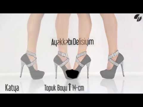 Katya - Siyah Süet Parlak Taş Desenlı Platform Topuklu Ayakkabı