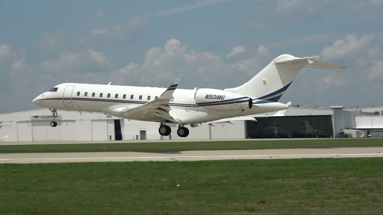 Bombardier Global Express N501MG Landing - YouTube