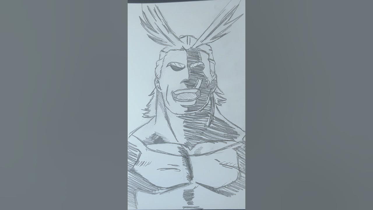 Drawing All Might My Hero Academia Drawing Art Anime Mha Youtube