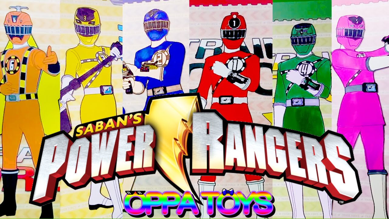 Power Rangers Learn Colors! Power Rangers Rail Force Coloring Book for ...