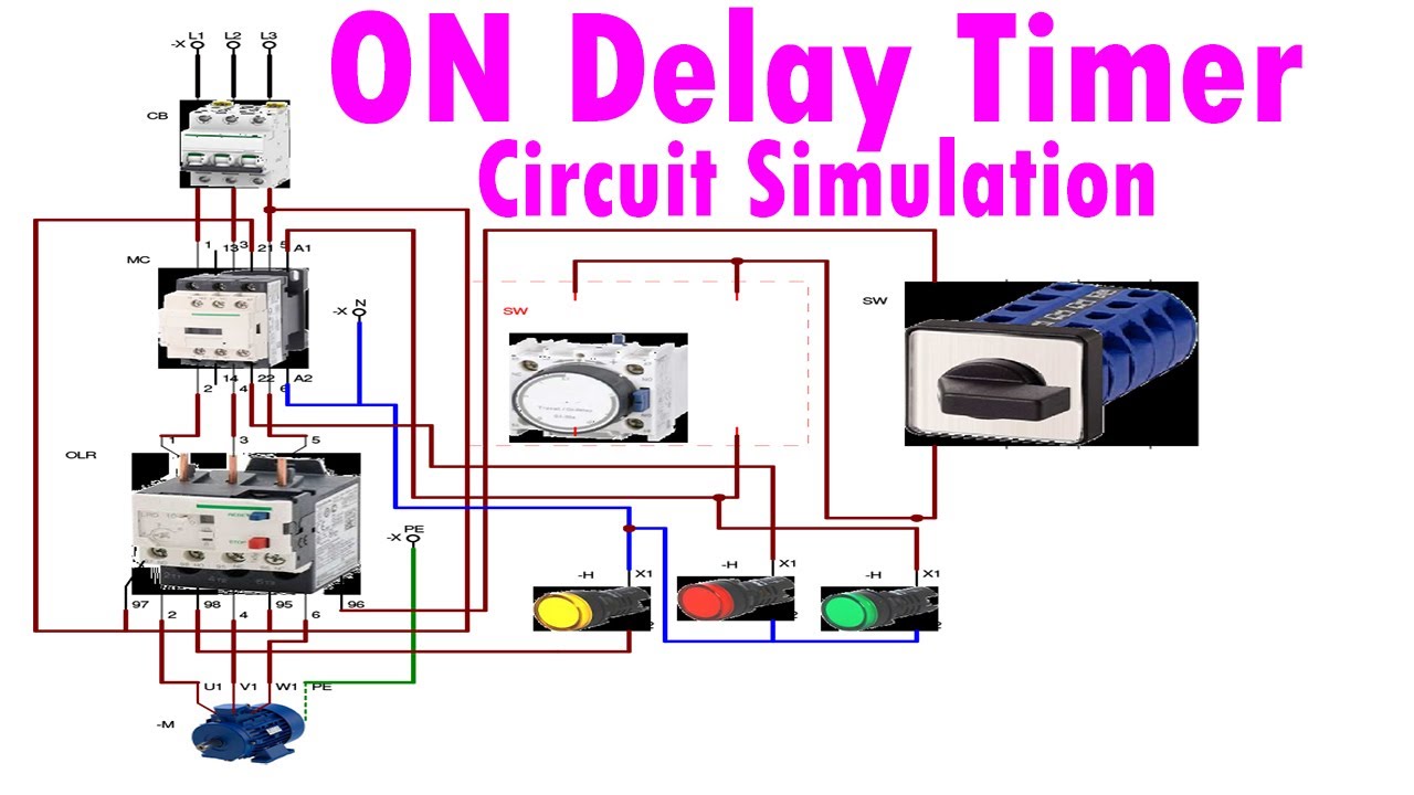 ON Delay Timer Circuit Simulation Bangla | How to use on delay | How On delay timer works Bangla ...