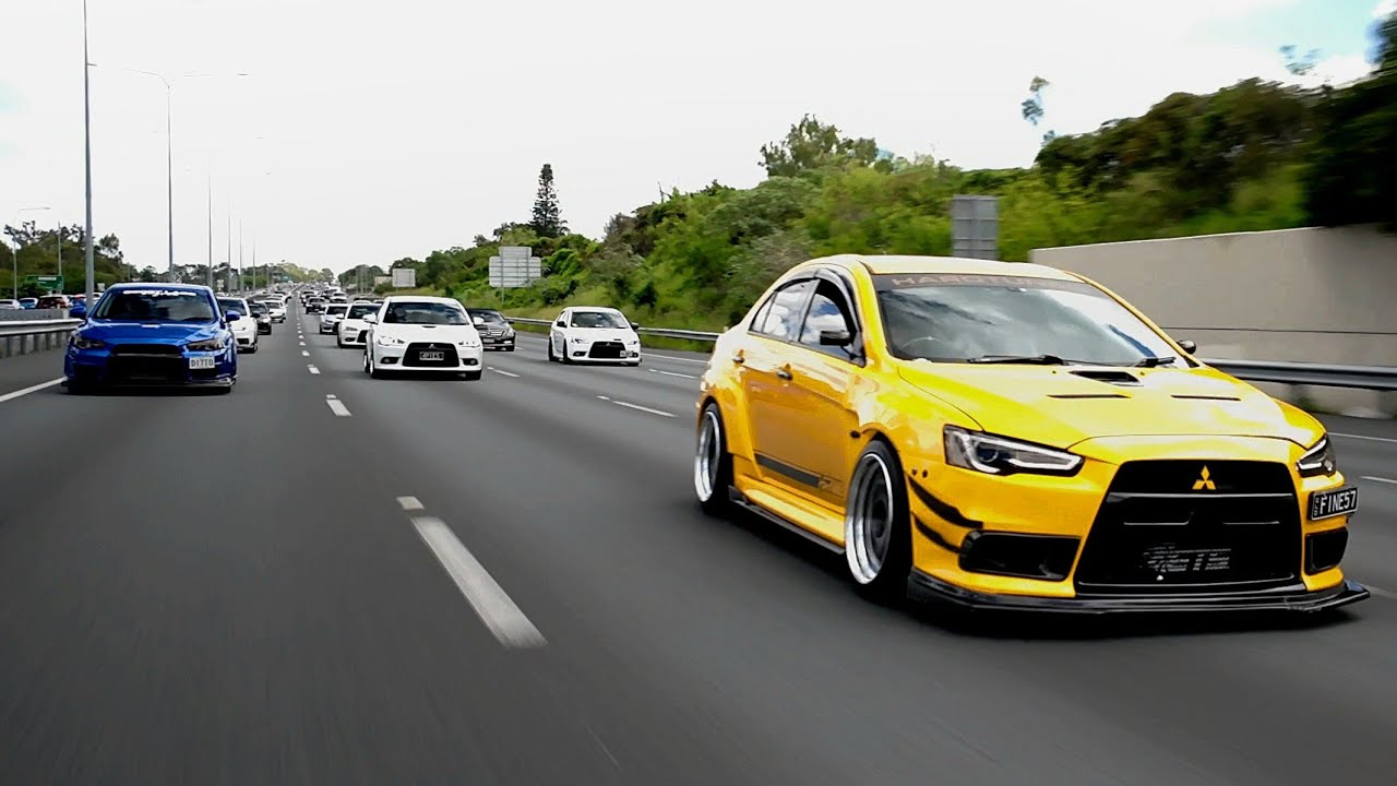 Evo X And Lancer Ralliart Meet & Cruise - YouTube