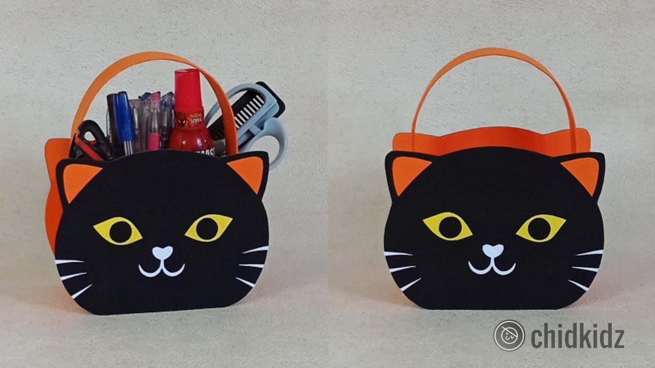 Kawaii Cute Black Kitty Multipurpose Cardboard DIY [ 3 Minute Craft ...