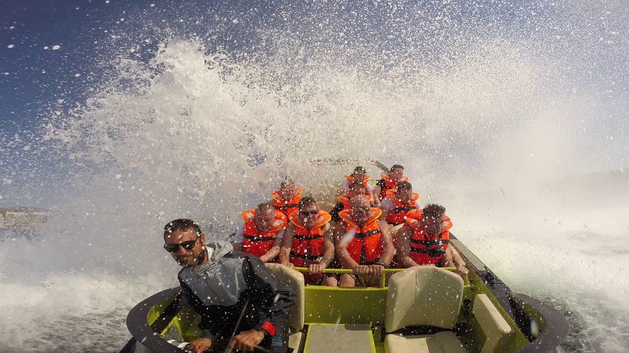 ibiza jet boat 360 spin - YouTube