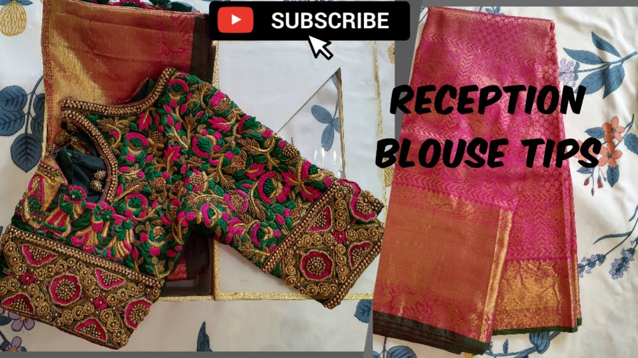 trendy reception designer silk saree blouse designs | reception blouse ...
