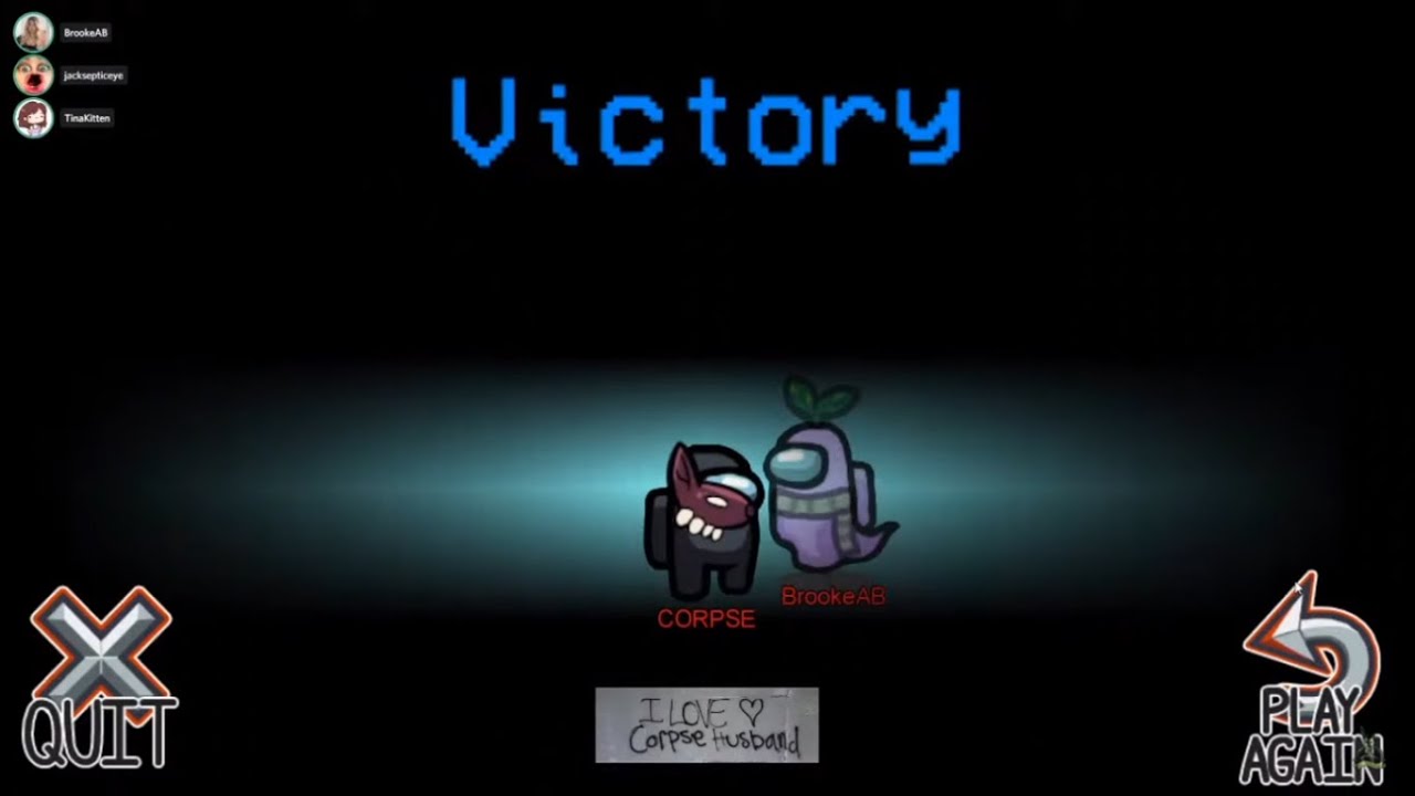 Corpse goes 9,000IQ Imposter win Among us - YouTube