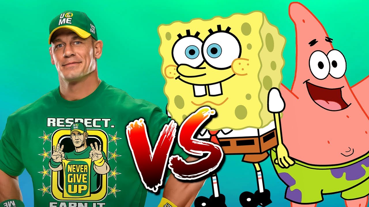John Cena vs. Patrick Star & SpongeBob SquarePants | WWE vs ...