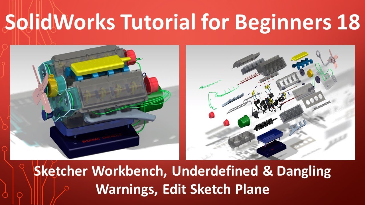 18 - SolidWorks Tutorial for Beginners- Underdefined Sketch & Dangling ...