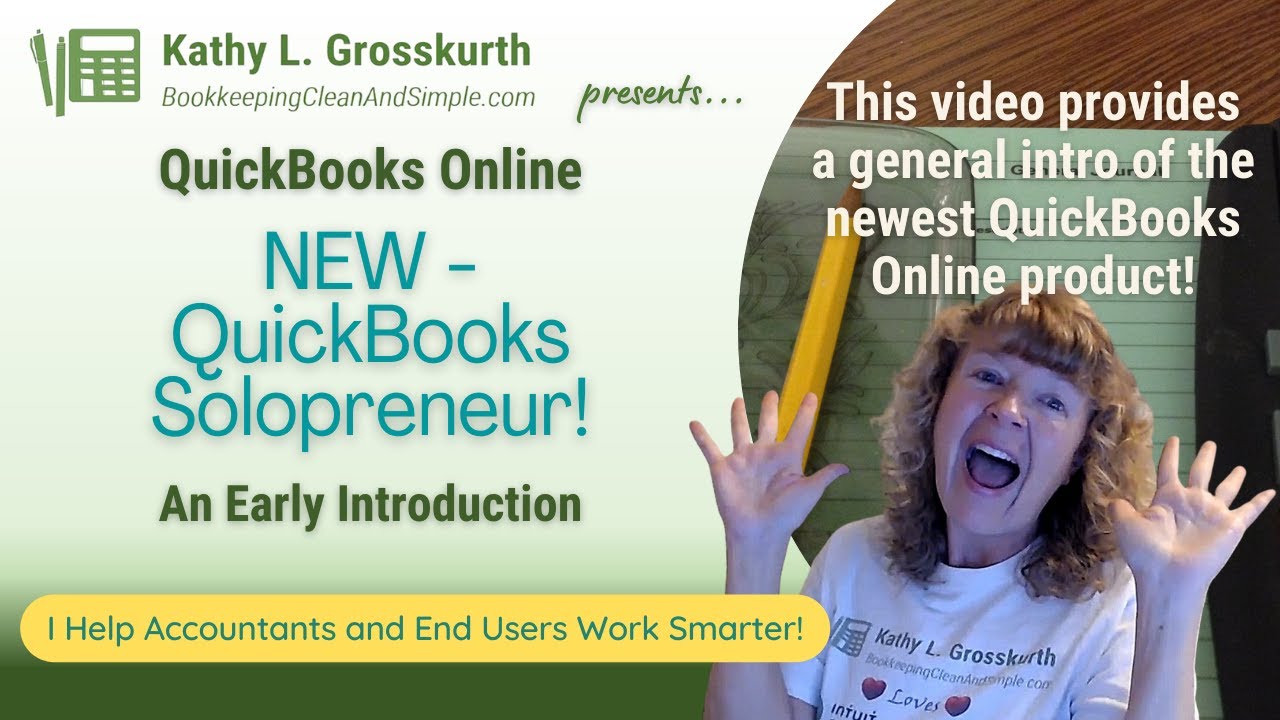 NEW - QuickBooks Solopreneur! - YouTube