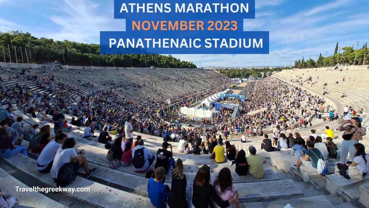 Athens Authentic Marathon and the Finish at Panathenaic Stadium. - YouTube