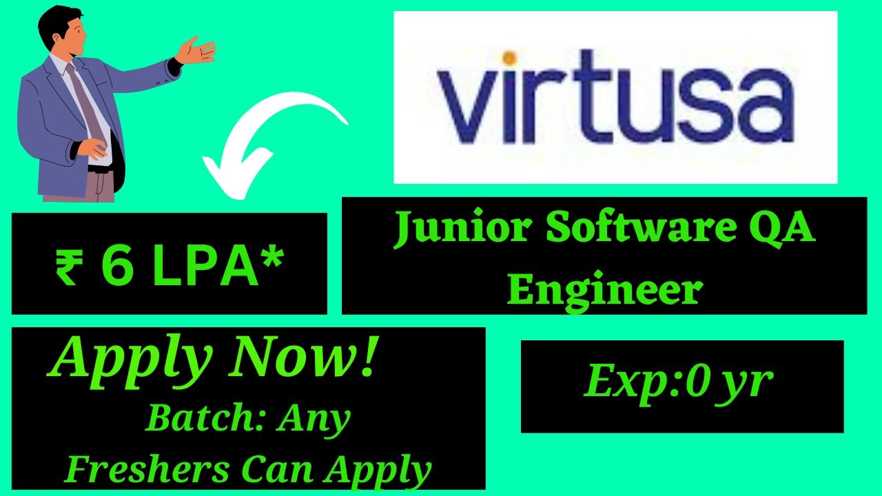 Virtusa Off Campus Hiring | Junior Software QA Engineer | 6LPA | Any Degree - YouTube