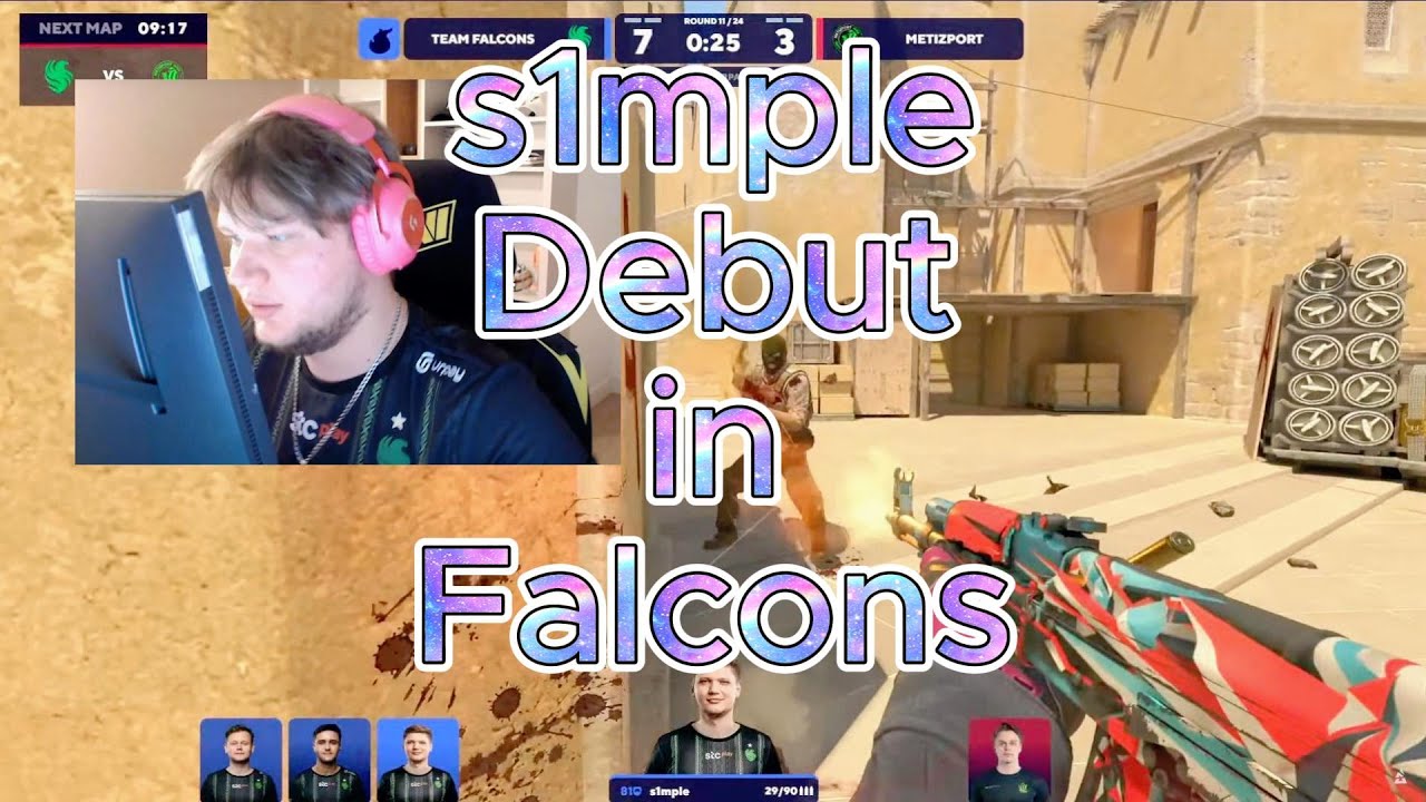 s1mple's Debut in Falcons #games #counterstrike #cs2 #esports #fps #new ...