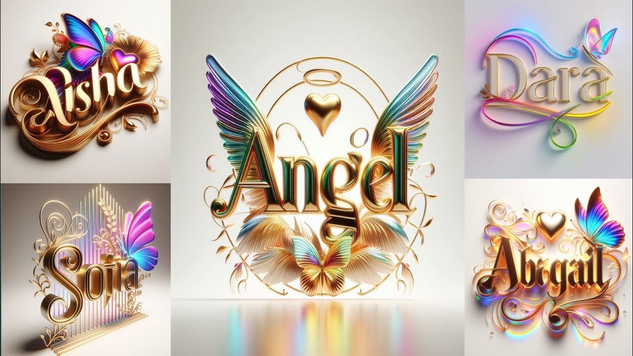 Create Stylish Golden Name Design Using AI - YouTube