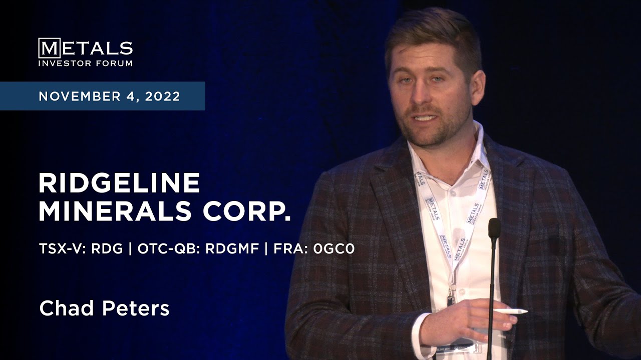 Chad Peters of Ridgeline Minerals Corp. presents at the Metals Investor ...