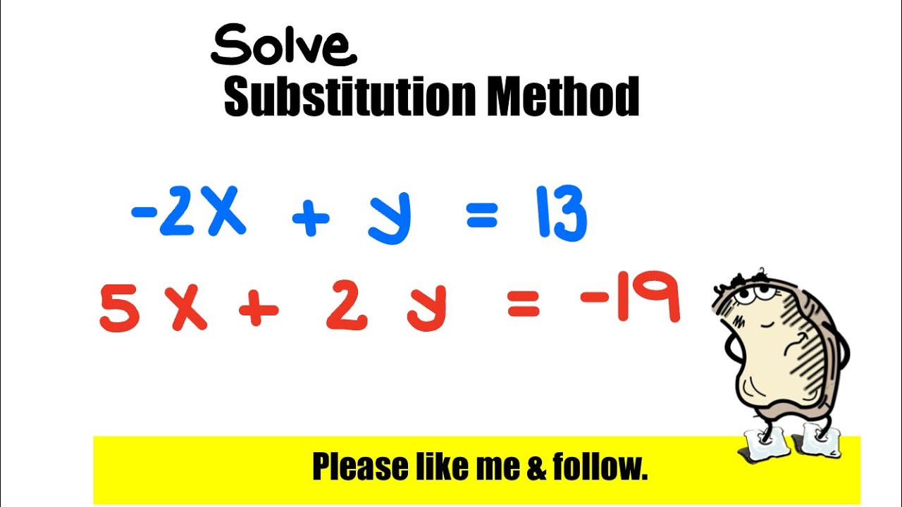 Solving a system of linear equations using substitution - YouTube