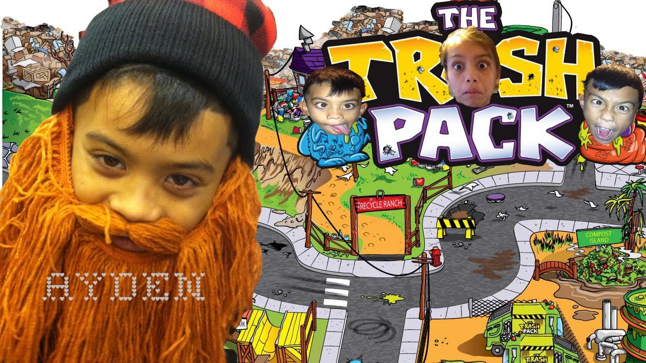 Ayden Trashy Trash Pack Playtime - YouTube
