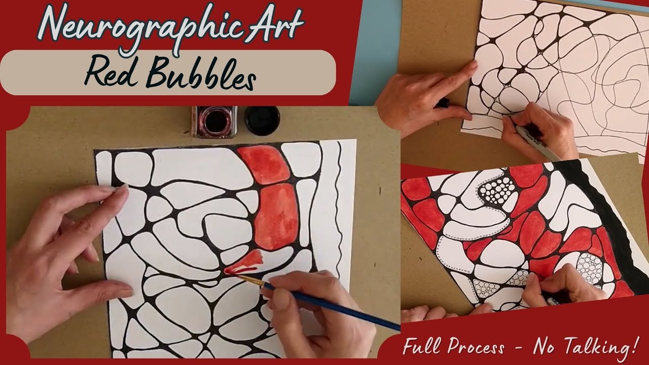 Neurographic Art Therapy for Stress Relief, Drawing and Painting No ...