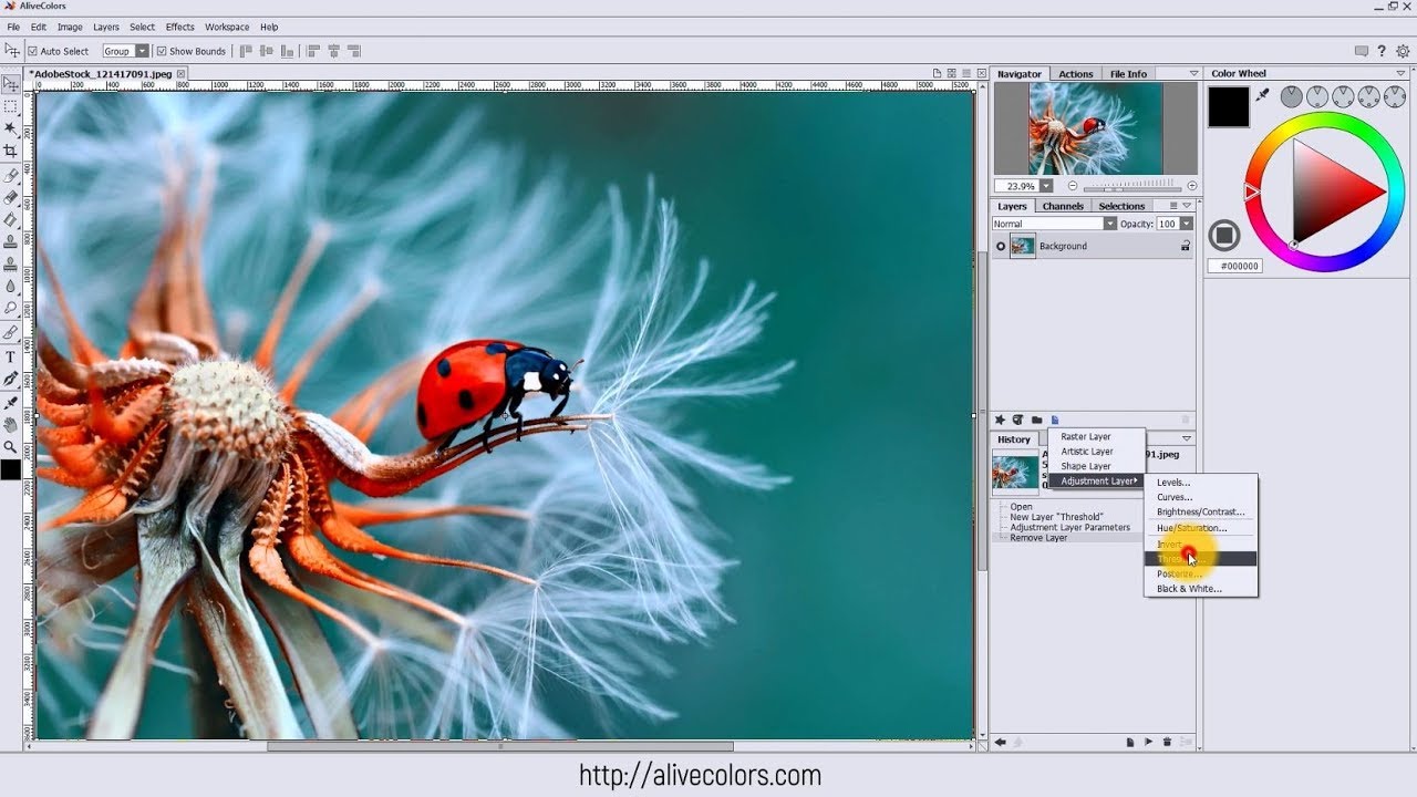 AliveColors: Threshold Adjustment - YouTube