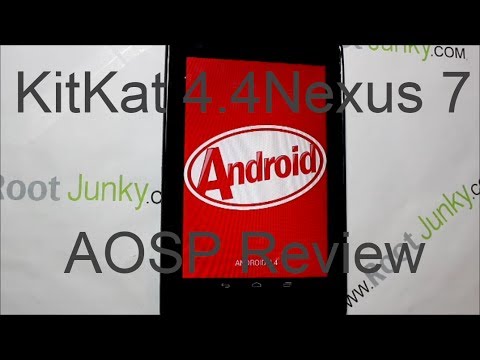 Kit Kat android 4.4 on the Nexus 7 AOSP install - YouTube