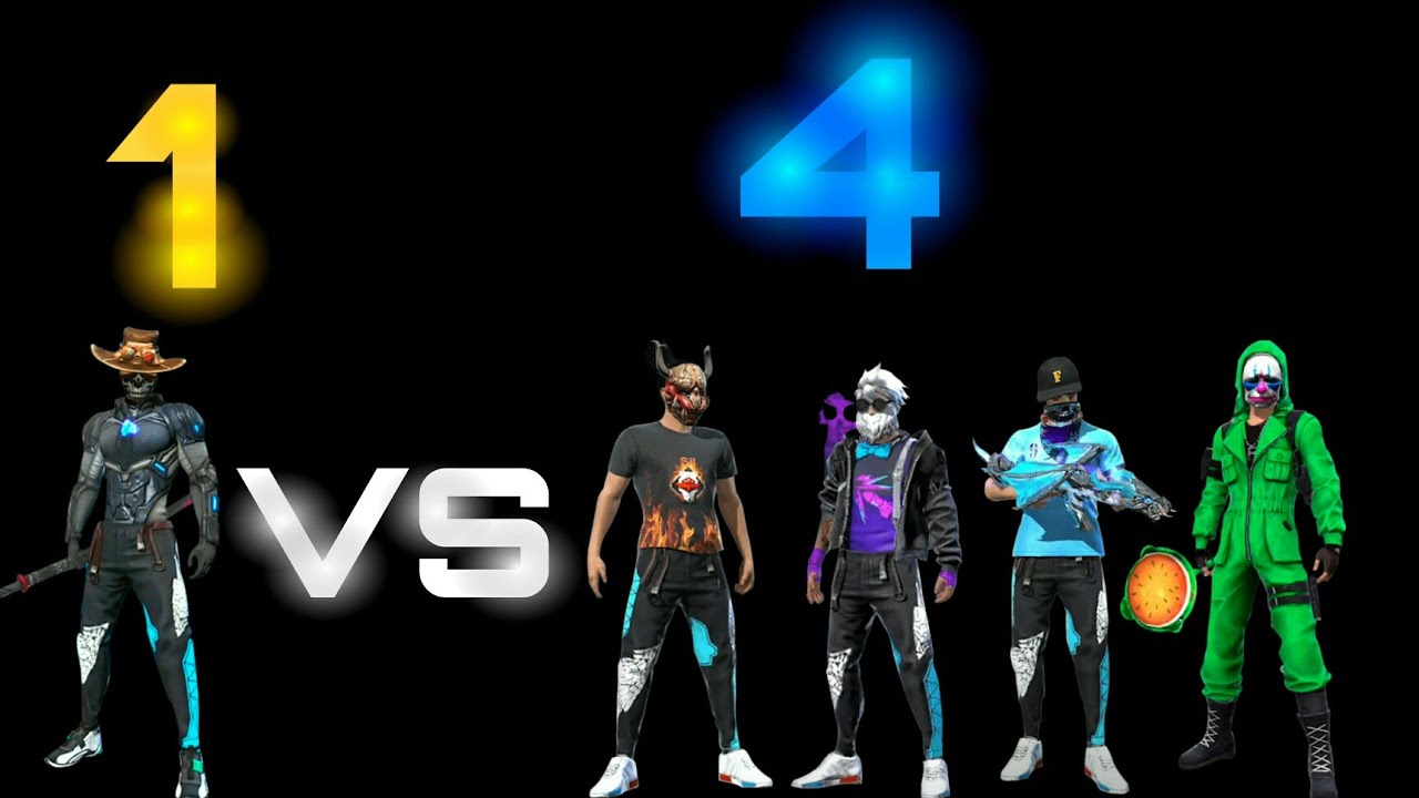 Free Fire Gameplay 1 vs4 |1 vs 4 Best Gameplay - YouTube