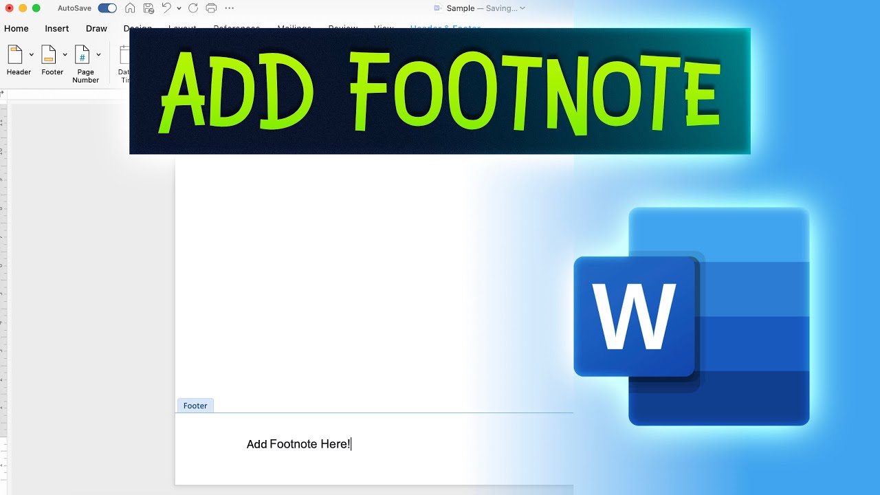 How to Add Footnote in MS Word Tutorial - YouTube
