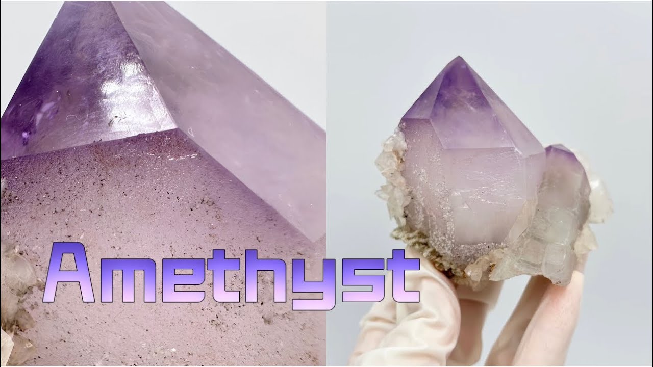 Chinese mineral specimen: Amethyst, Calcite from Fengjiashan mine, Daye Co., Huangshi, Hubei ...