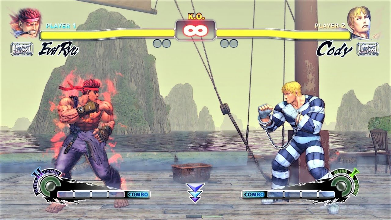 Evil Ryu vs Cody (Hardest AI) - Ultra Street Fighter IV - YouTube