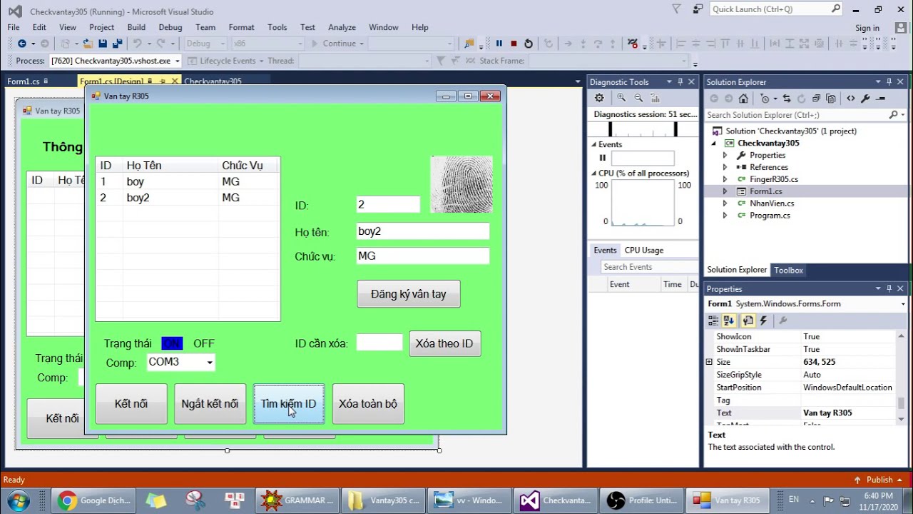 Cảm biến vân tay R305-fingerprint sensor R305 - YouTube