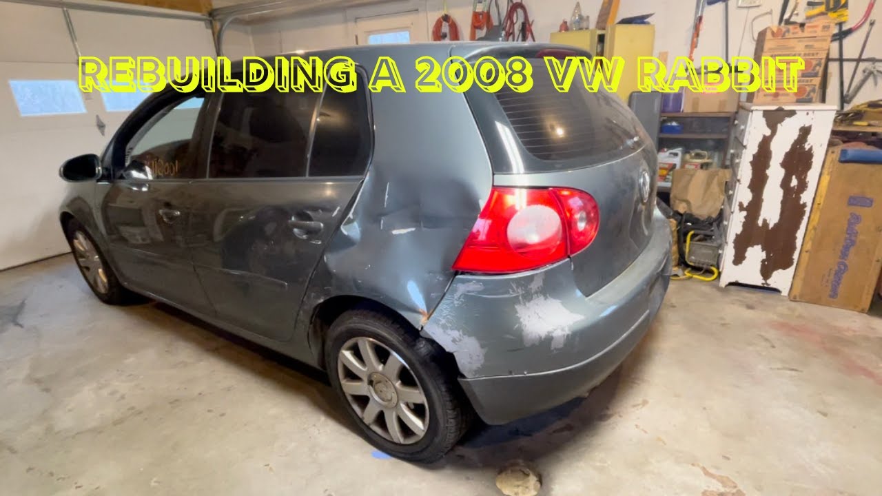 REBUILDING A WRECKED 2008 VW RABBIT MK5! part 1 - YouTube