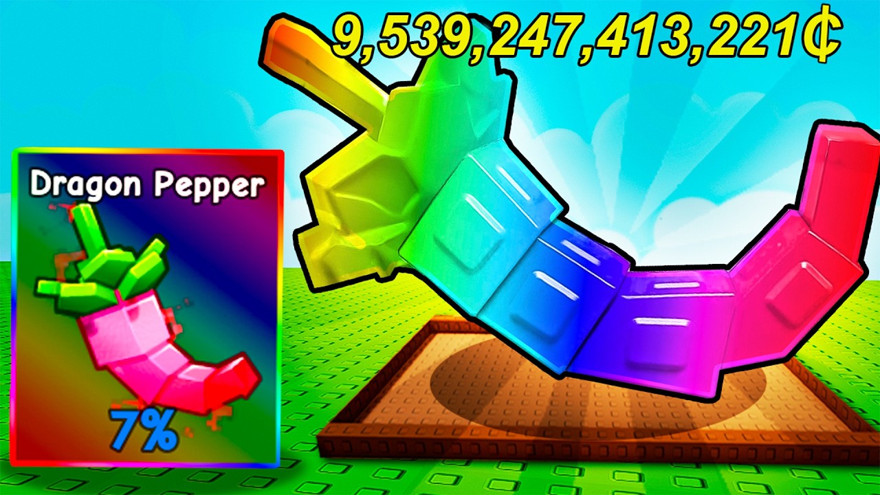 I GOT THE DRAGON PEPPER RAINBOW FROM THE NEW GROW A GARDEN UPDATE (0. ...