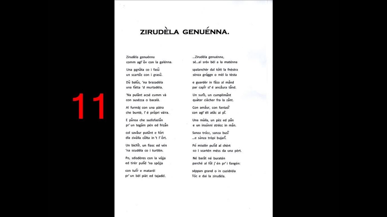 ZIRUDELA "zirudèla genuénna" - YouTube